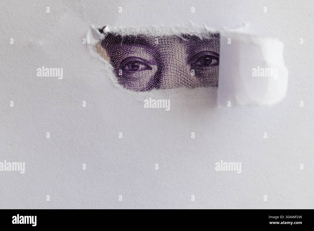 Mao Zedong Eyes Hidden by White Paper Tear Stock Photo - Alamy