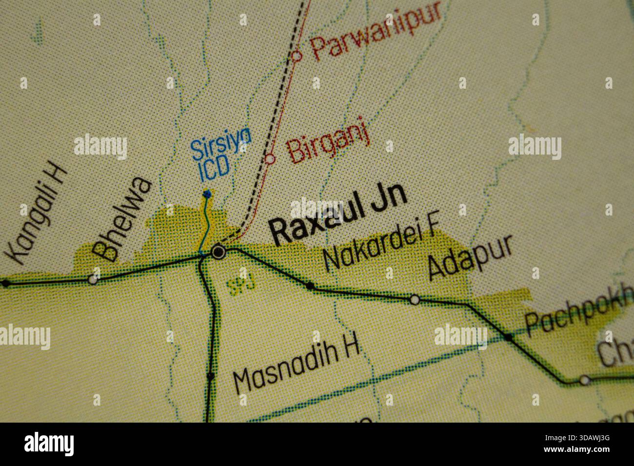 Raxaul Jn - India Railways junction schematic transport map train ...