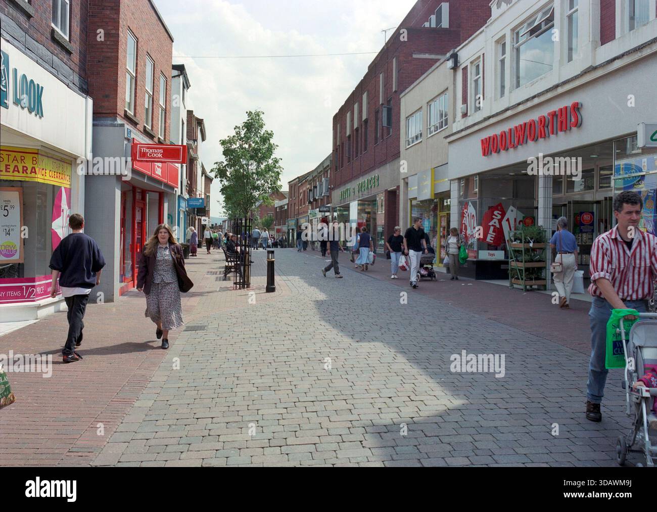 Woolworths store and Shoppers in Macclesfield Town Centre, Cheshire, in ...