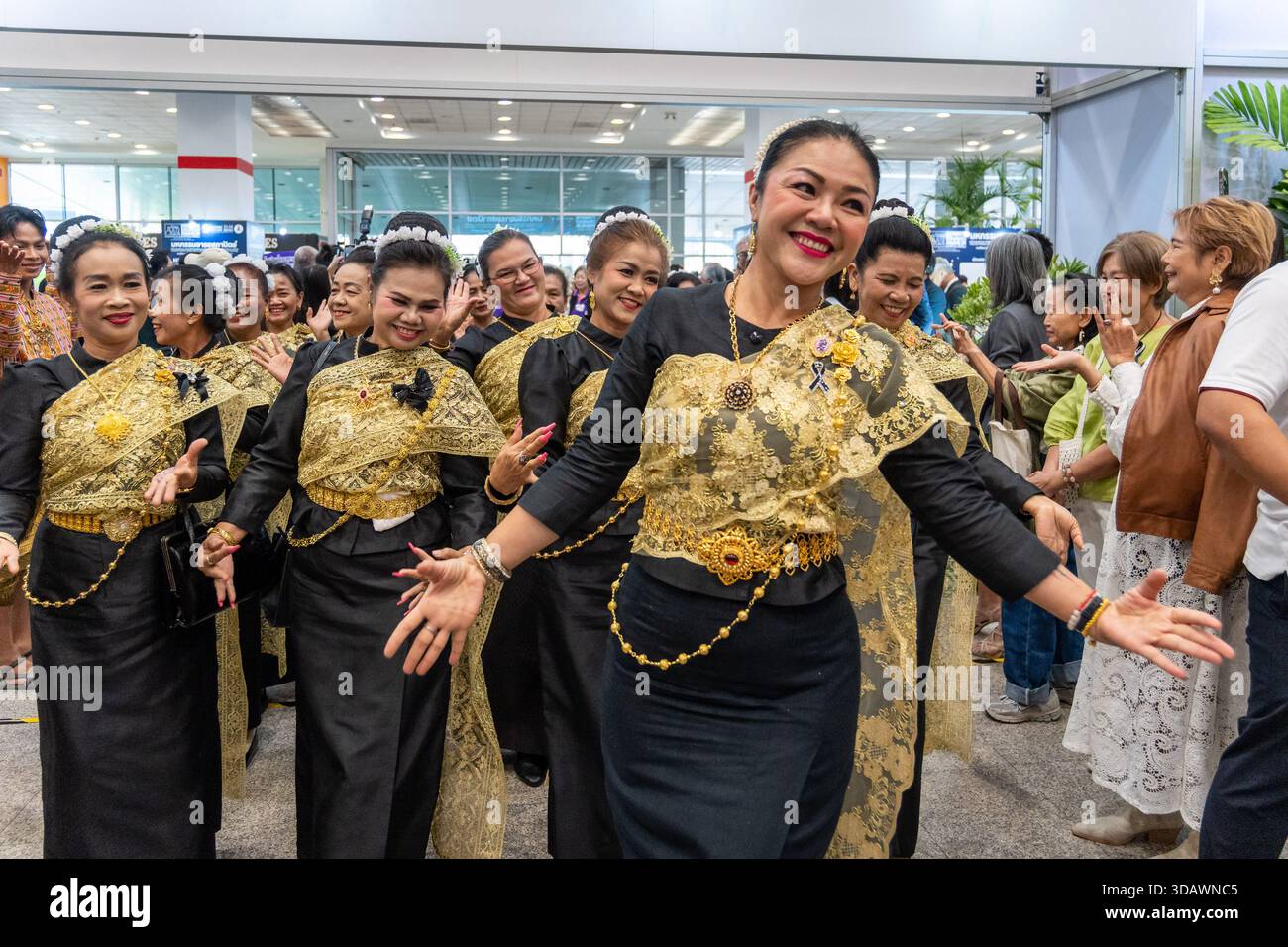 Senior Thai women performing a cultural dance at the opening ceremony of the Friendly Design ...
