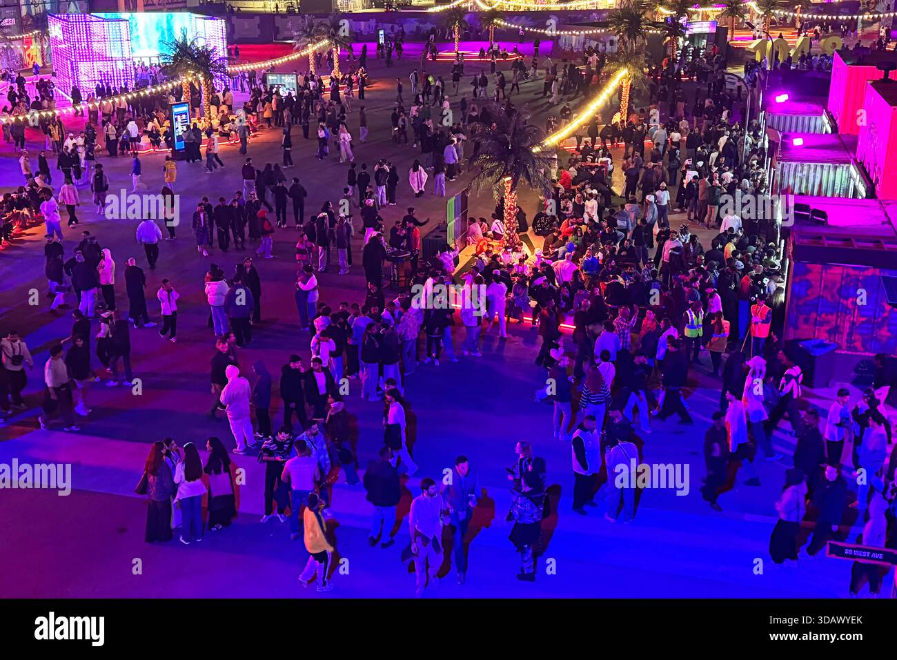 Visitors crowd during the Sound Storm music festival in Riyadh, Saudi ...