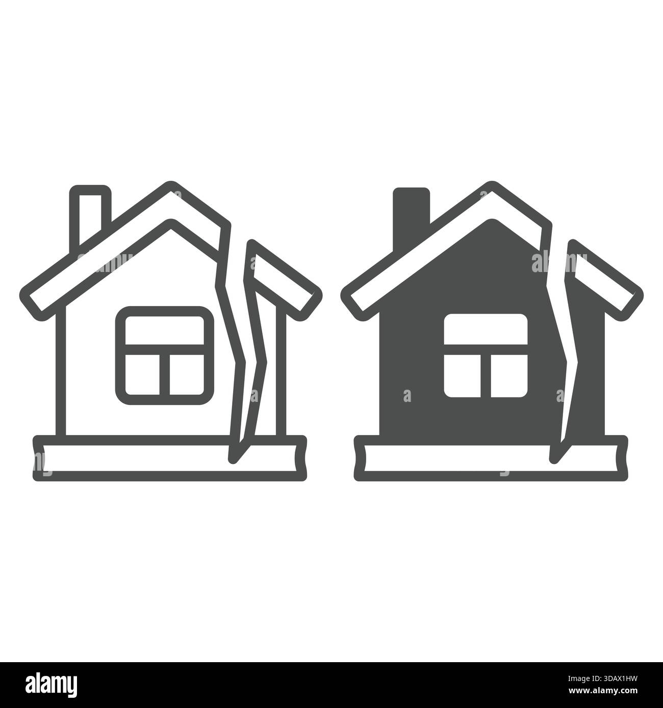 Destroyed house foundation Stock Vector Images - Alamy