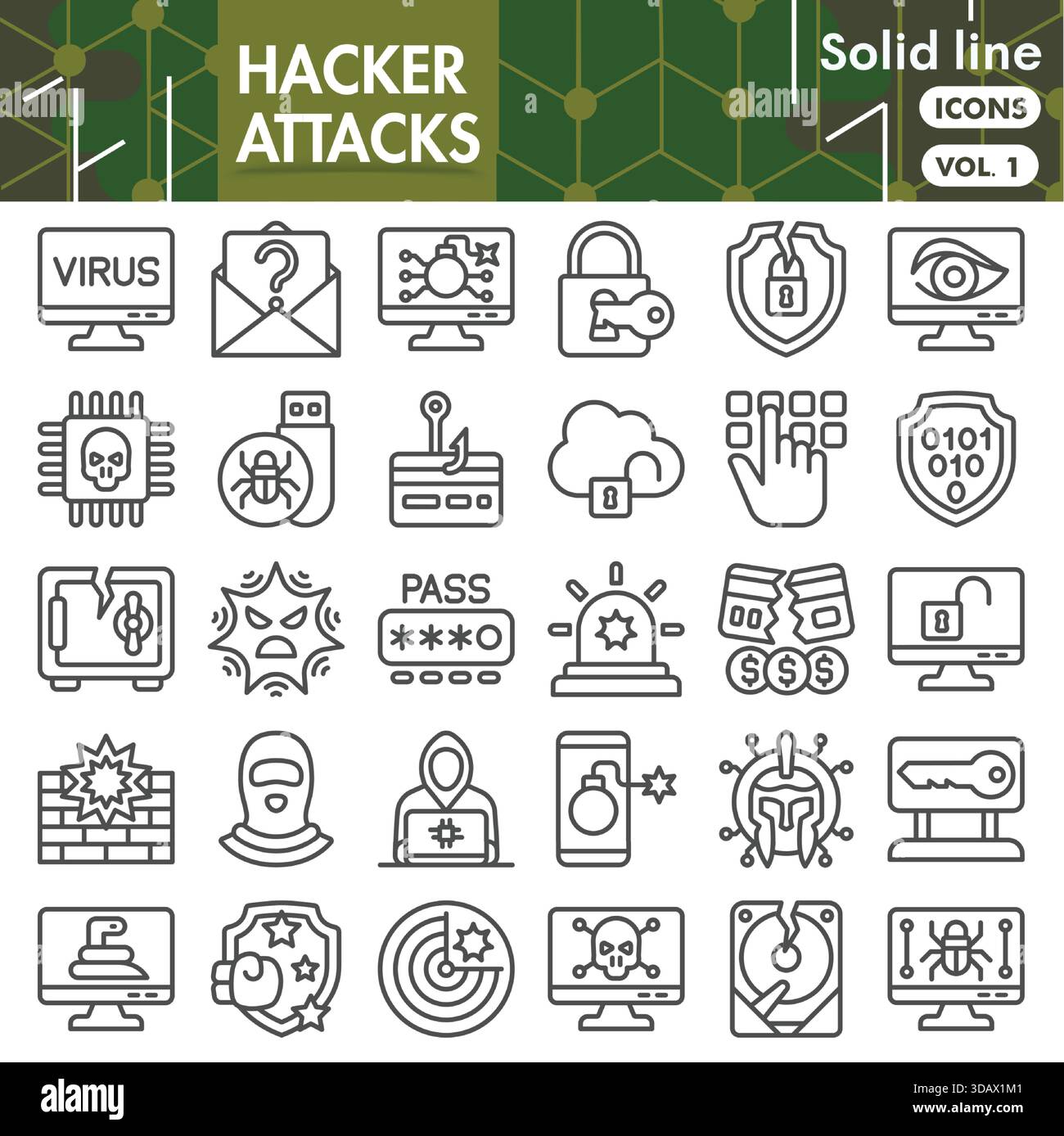 Hacking attacks Stock Vector Images - Alamy