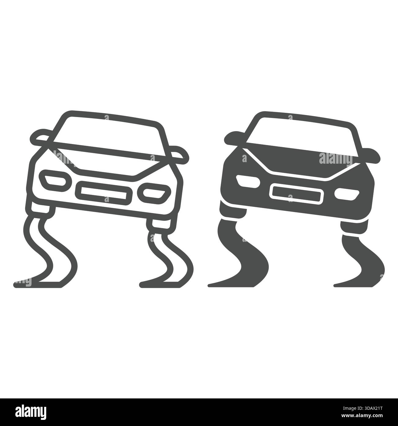 Vehicle on wet road Cut Out Stock Images & Pictures - Alamy