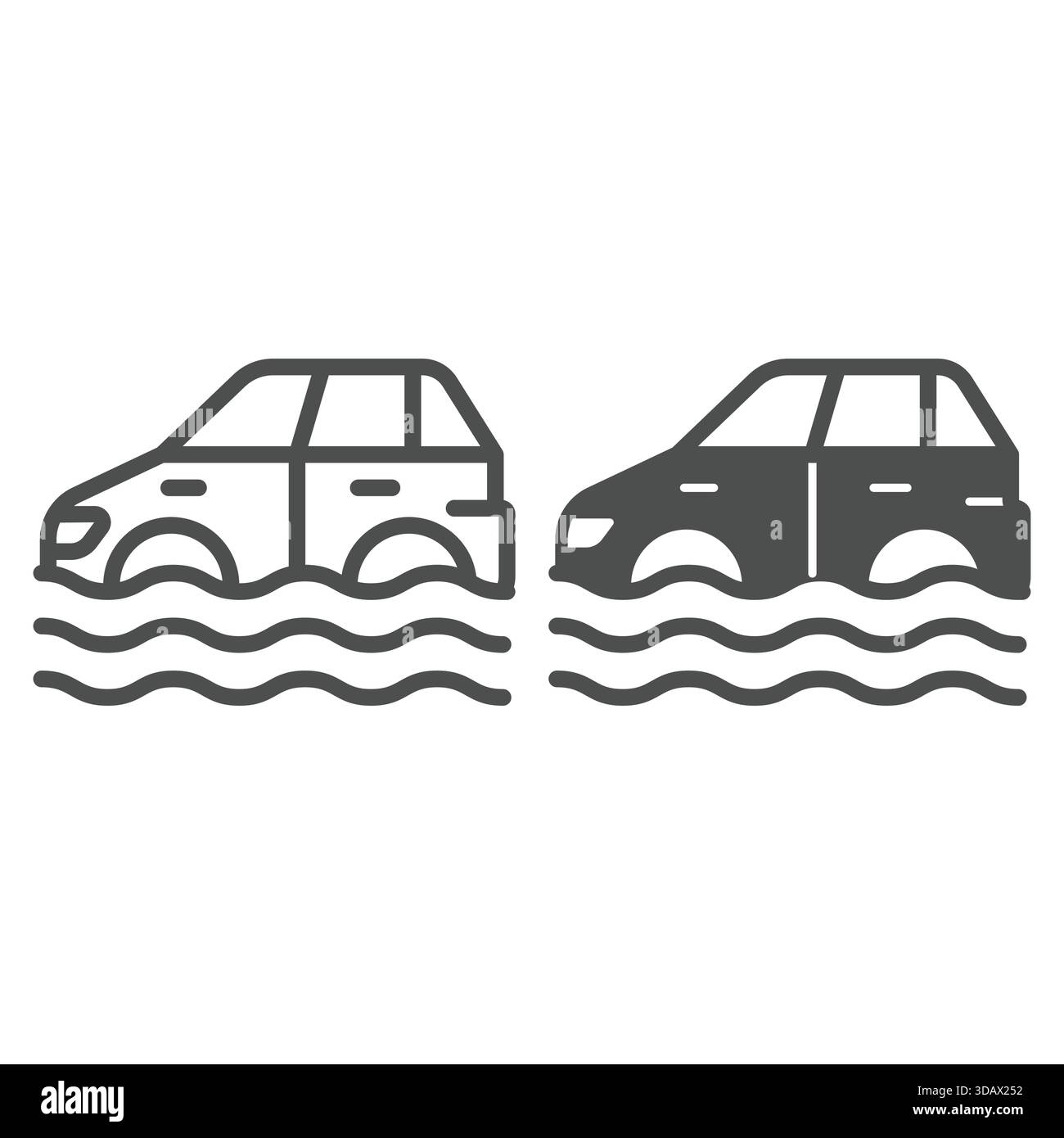 Water flooded car line hi-res stock photography and images - Alamy