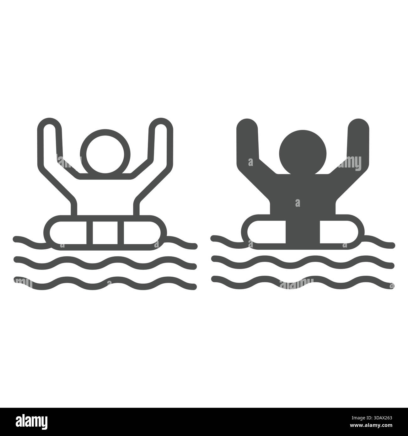 Pool line solid icon hi-res stock photography and images - Alamy