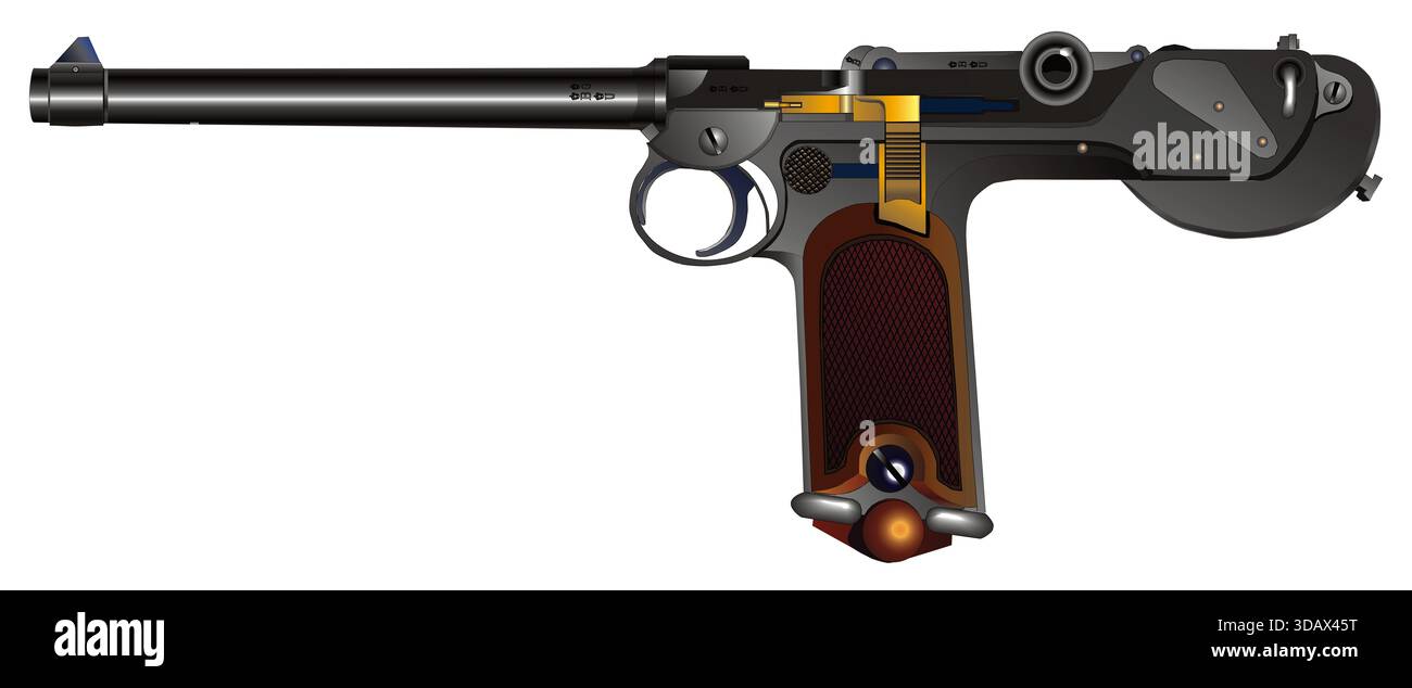The Borchardt C93 is a semi-automatic pistol designed by Hugo Borchardt ...