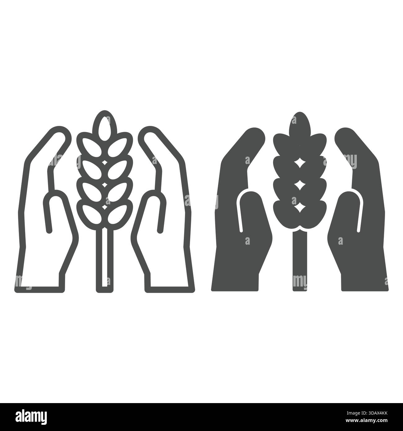 Soil plant in hands Black and White Stock Photos & Images - Alamy