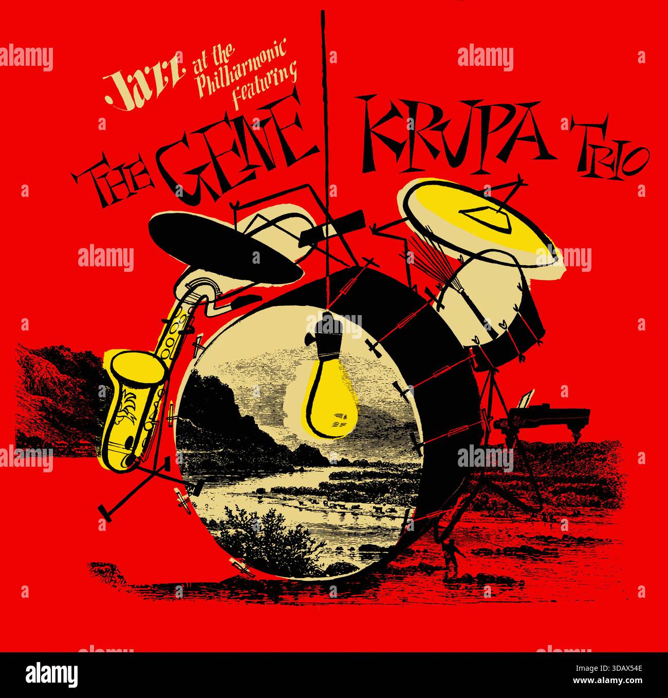 Record album cover art by David Stone Martin (1913-1992 Stock Photo - Alamy