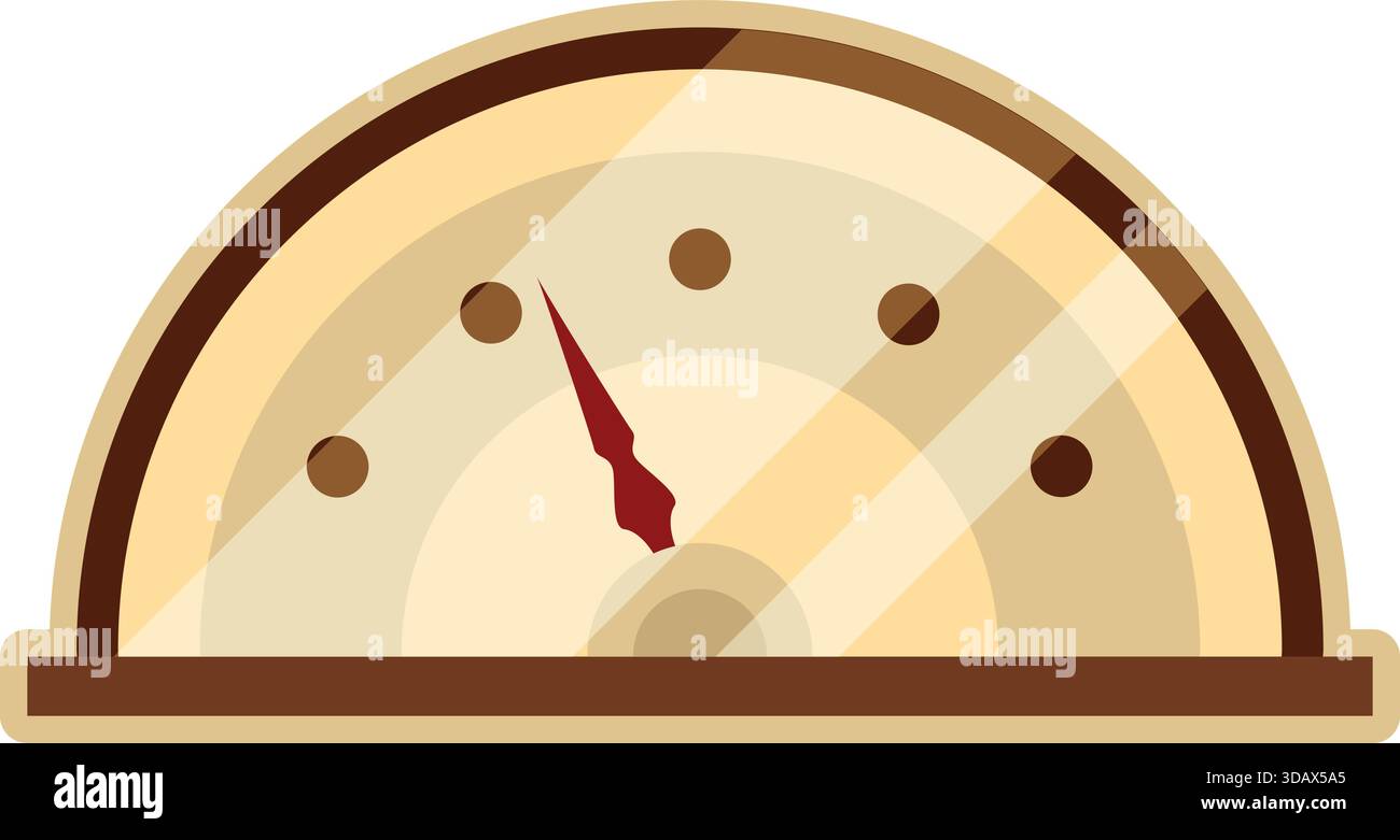 Time red flat pointer Cut Out Stock Images & Pictures - Alamy