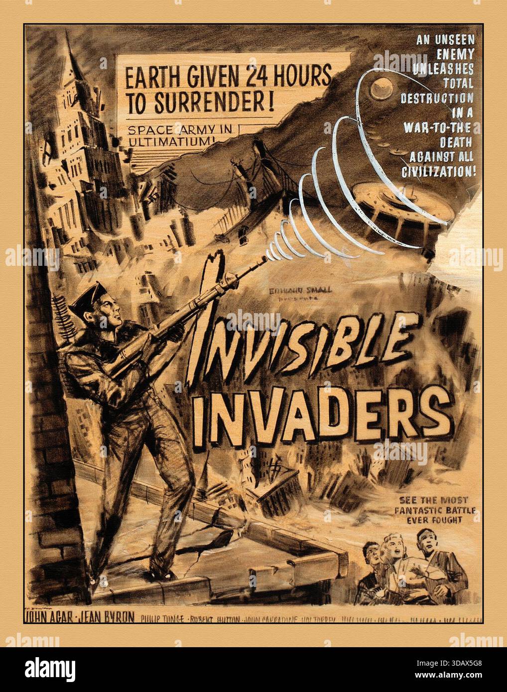 "Original concept art for the poster to the film; Invisible Invaders ...