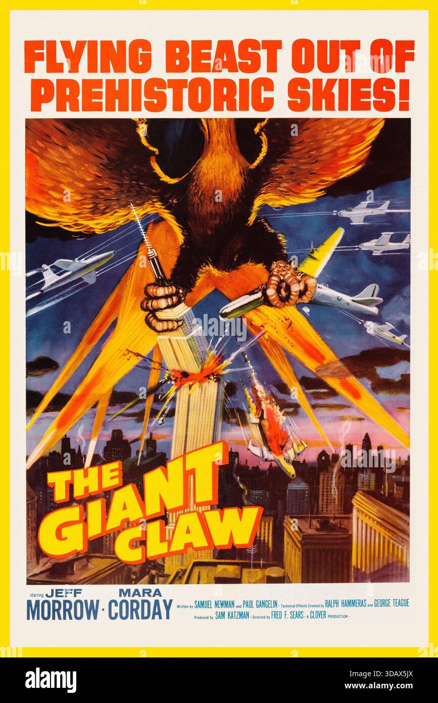 "The Giant Claw (Columbia, 1957). Science Fiction film Starring Jeff ...