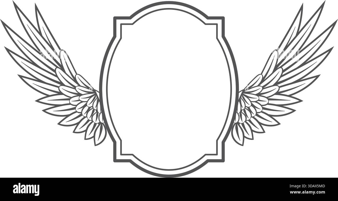 Wings have a black border Stock Vector Images - Alamy