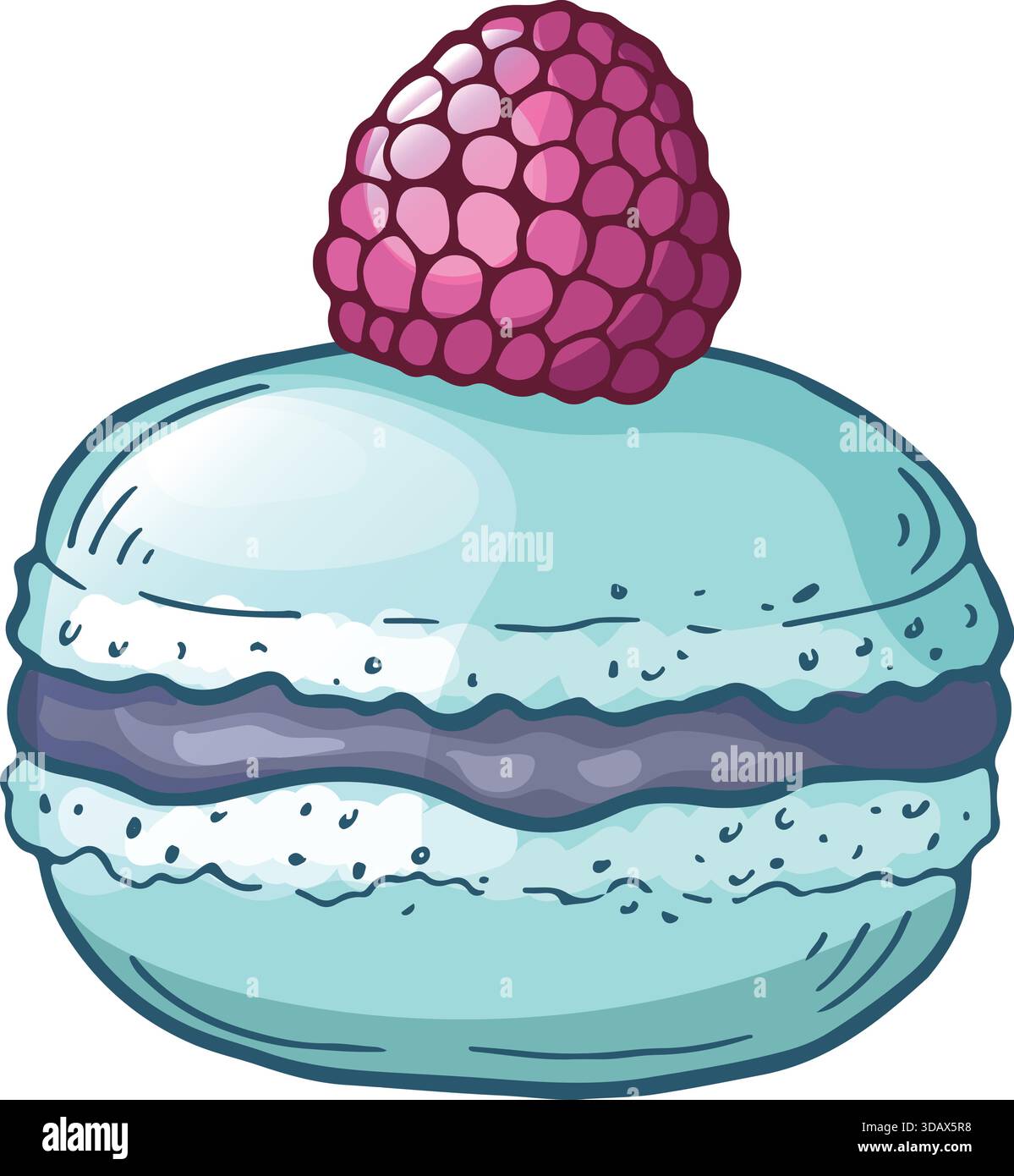 Piece raspberry cream cake Stock Vector Images - Alamy