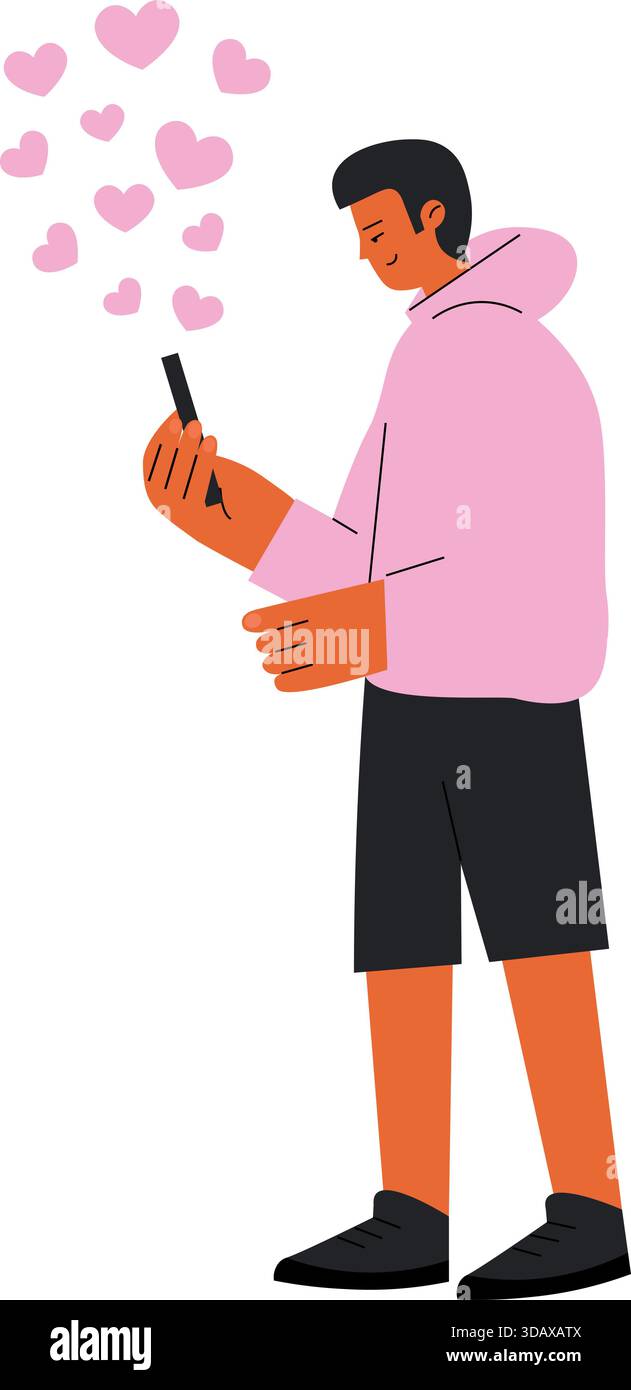 Holding phone senior man Stock Vector Images - Alamy