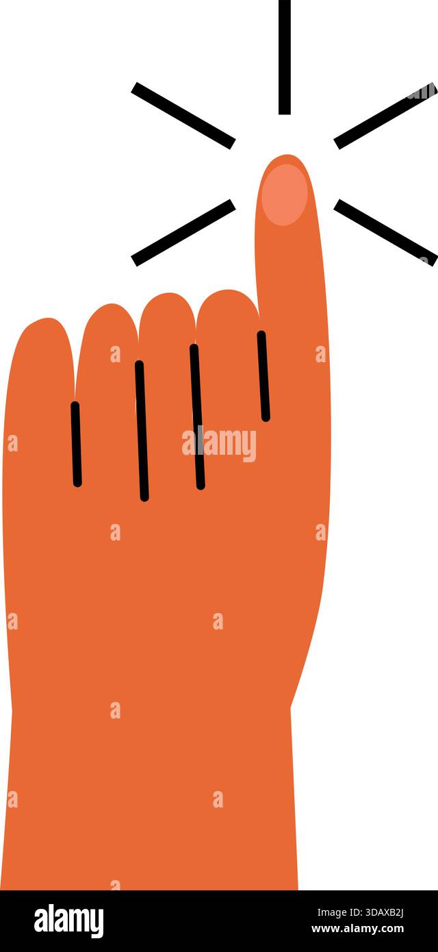 Hand cursor star icon Stock Vector Images - Alamy