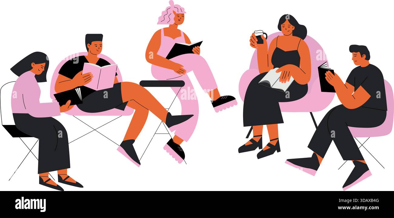 Set young people books Stock Vector Images - Alamy