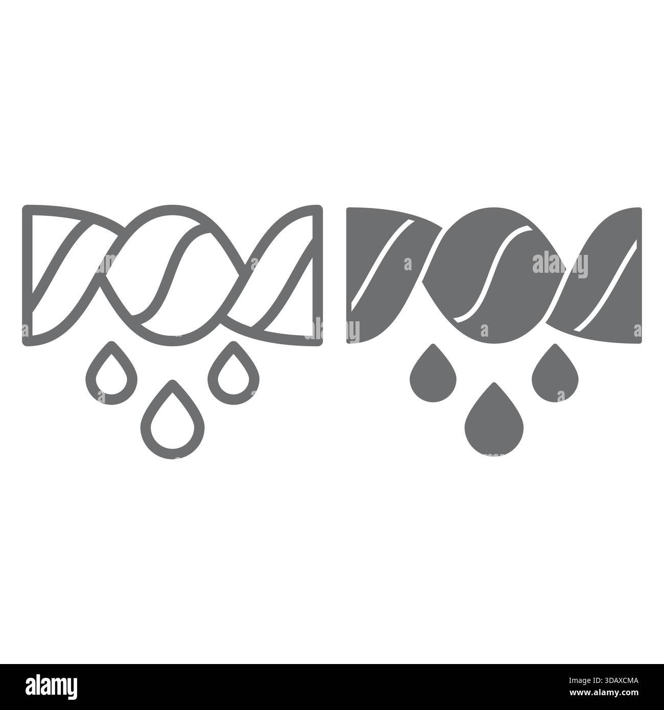 Drops of water on clothes line Stock Vector Images - Alamy