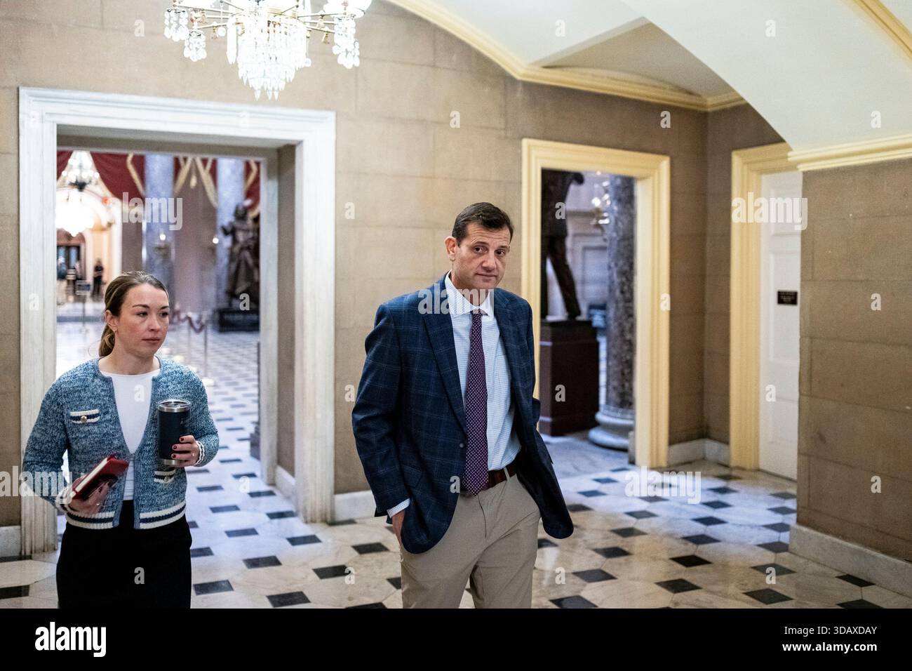 Representative David Valadao (R-CA), right, at the U.S. Capitol, in ...