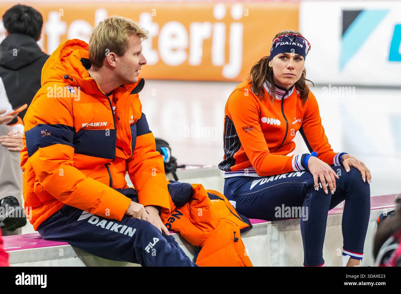HAMAR, NORWAY - DECEMBER 12: Ian Steen of Netherlands, Anna Boersma of ...