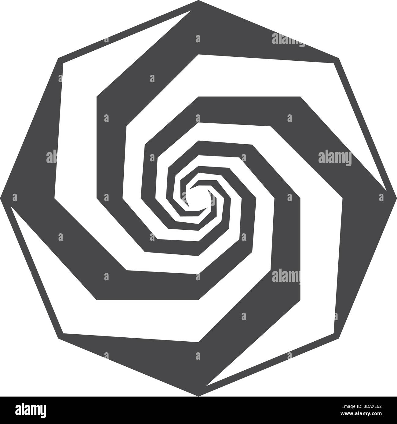 A spiral shape with black and white colors Stock Vector Image & Art - Alamy