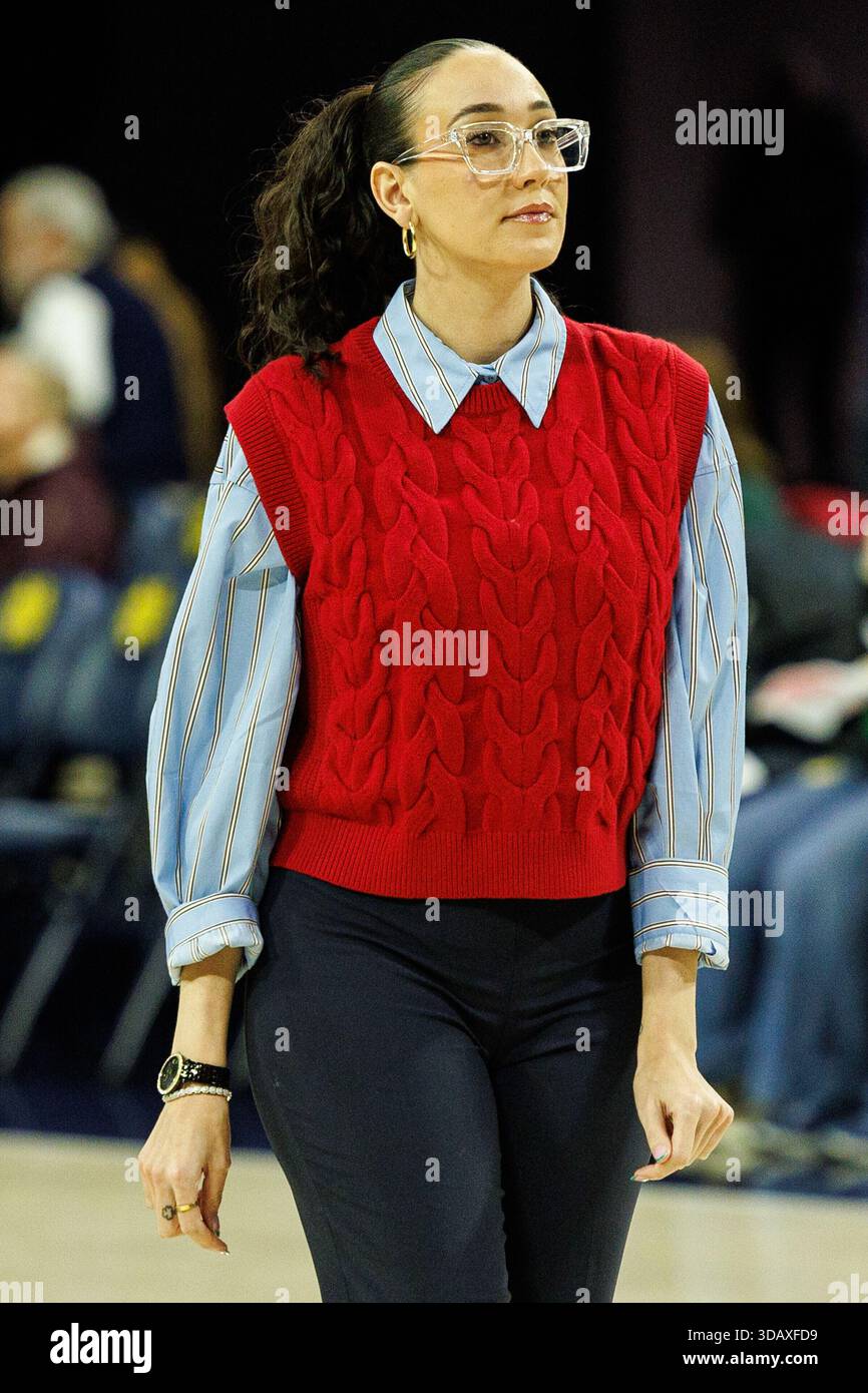 December 11, 2025: Notre Dame assistant coach Michaela Mabrey during ...