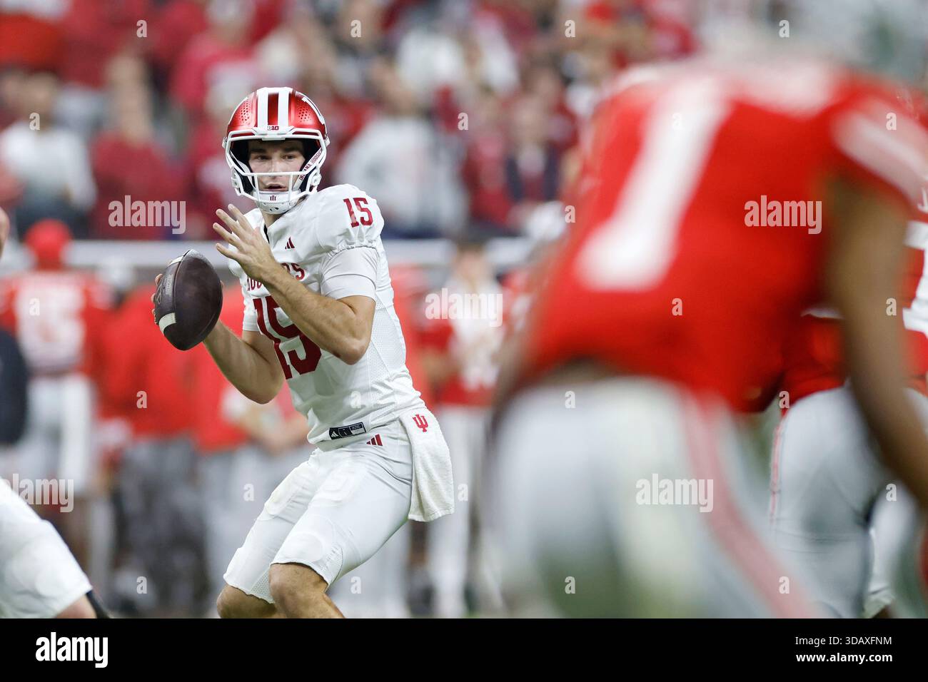 INDIANAPOLIS, IN - DECEMBER 06: Fernando Mendoza #15 of the Indiana ...