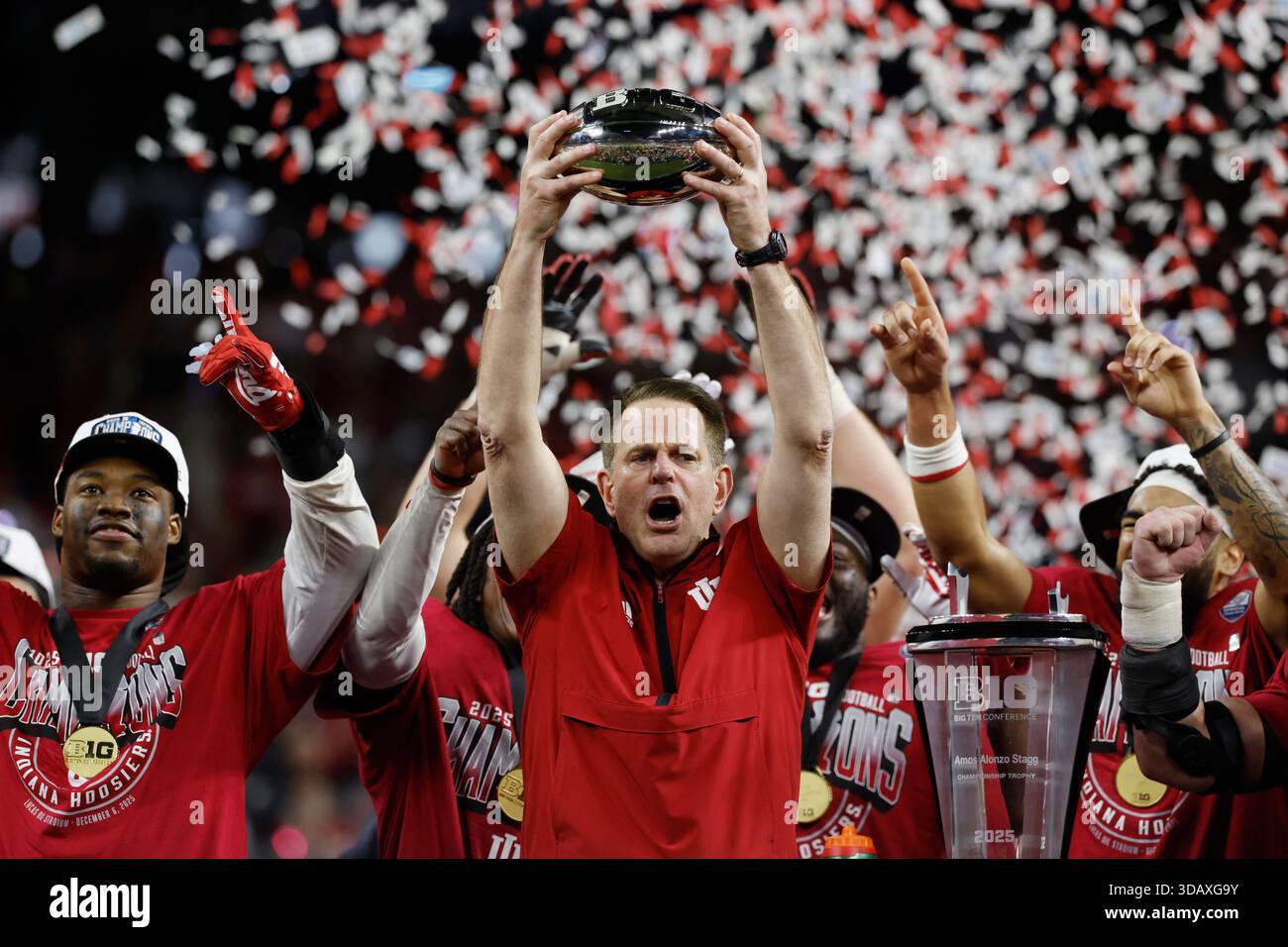 INDIANAPOLIS, IN - DECEMBER 06: Head coach Curt Cignetti of the Indiana ...