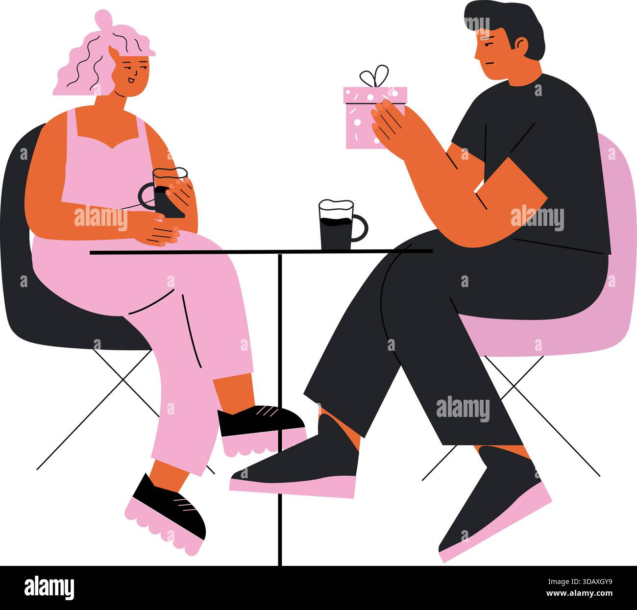 Young black woman box Stock Vector Images - Alamy