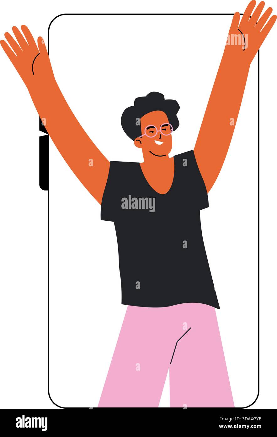 Man surfing on social Cut Out Stock Images & Pictures - Alamy