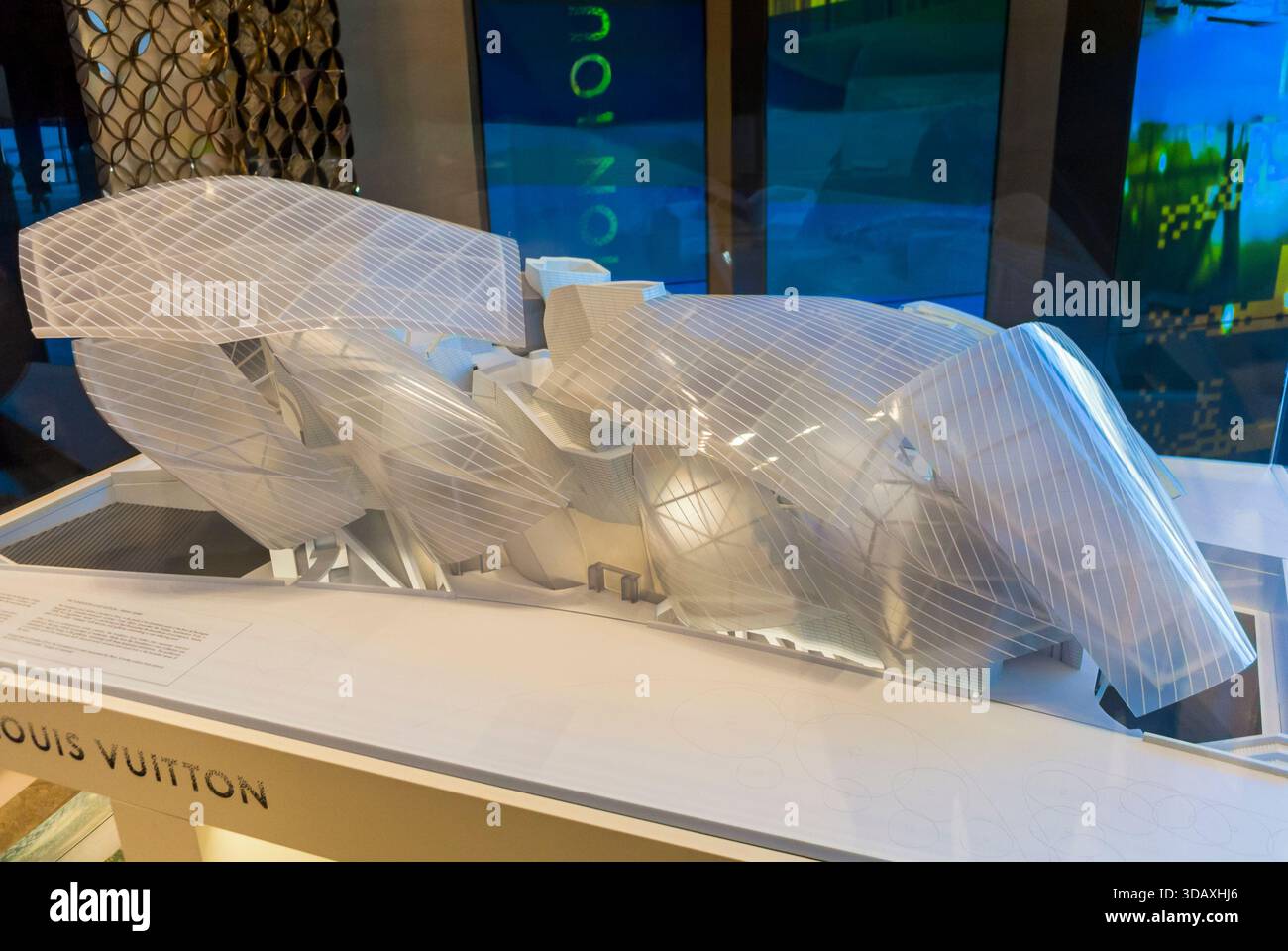 Paris, France, Close up, Frank Gehry Architecture Model,, inside Luxury ...