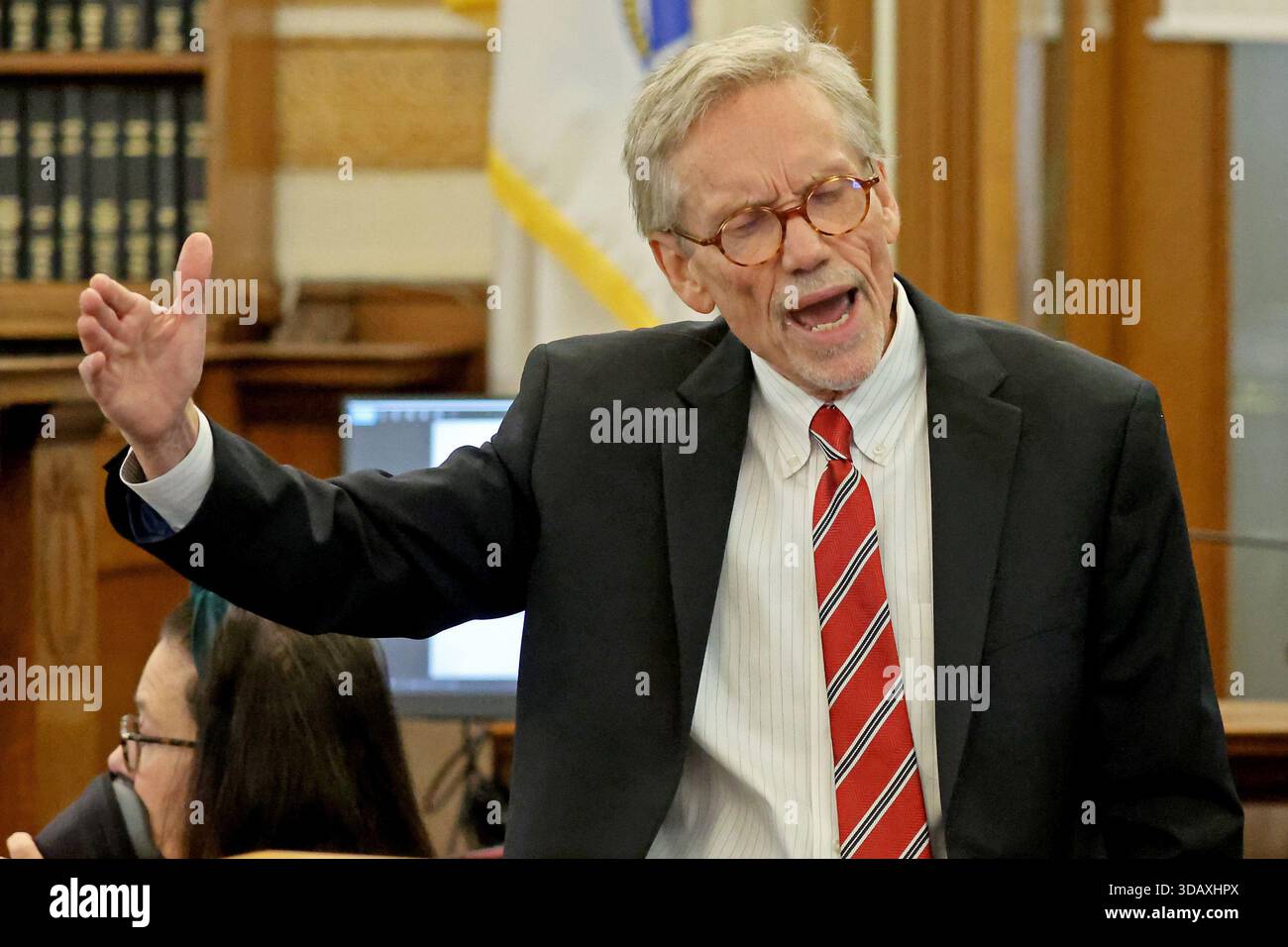 Defense attorney Larry Tipton gives his final statement during Brian ...