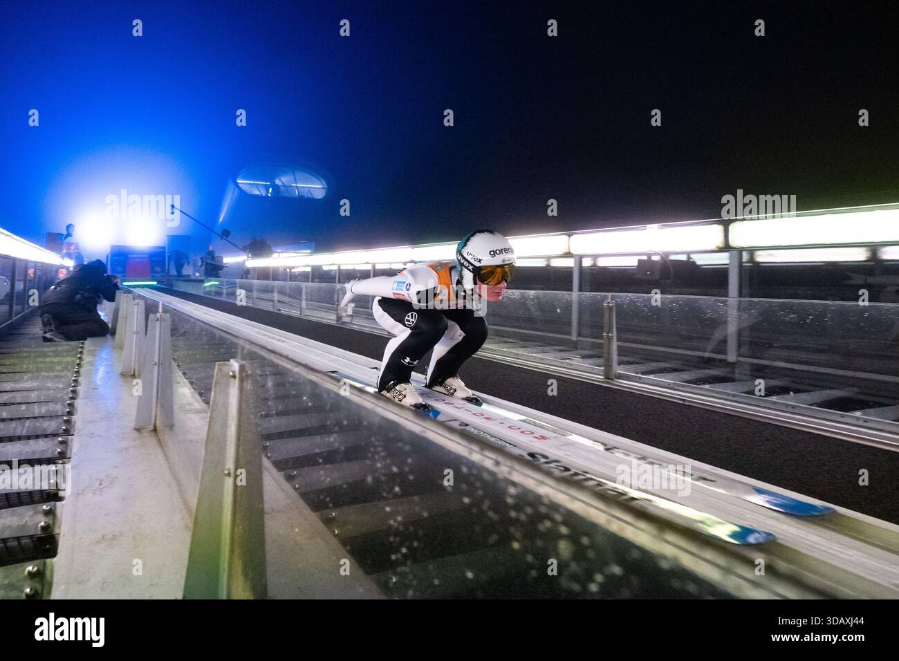 PREVC Domen (Slovenia) on the approach / Inrun on the hill tower, GER ...