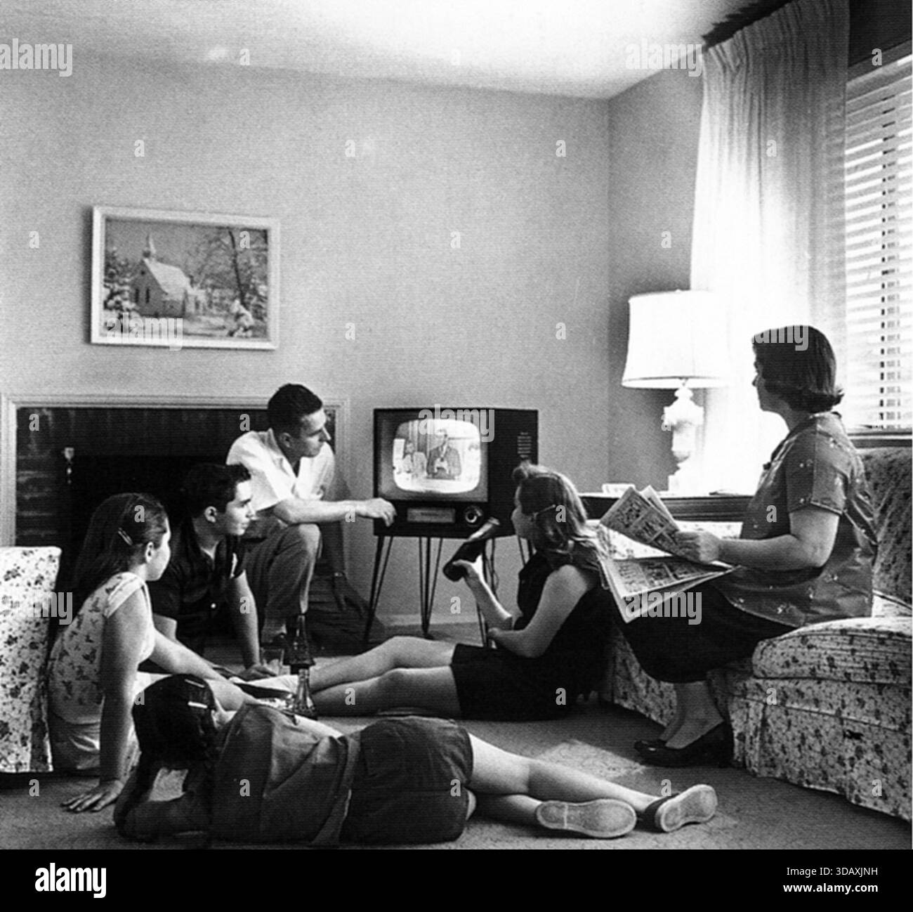 American family, 1958, 1950s, mid-20th century, television, domestic ...