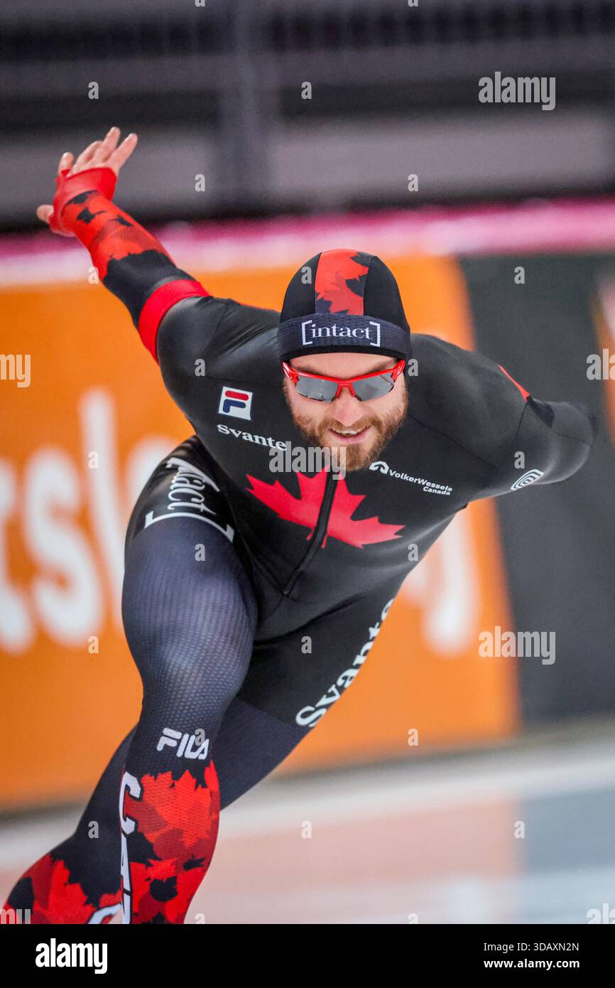 Hamar 20251212. Laurent Dubreuil (CAN) under 500 meters in the world ...