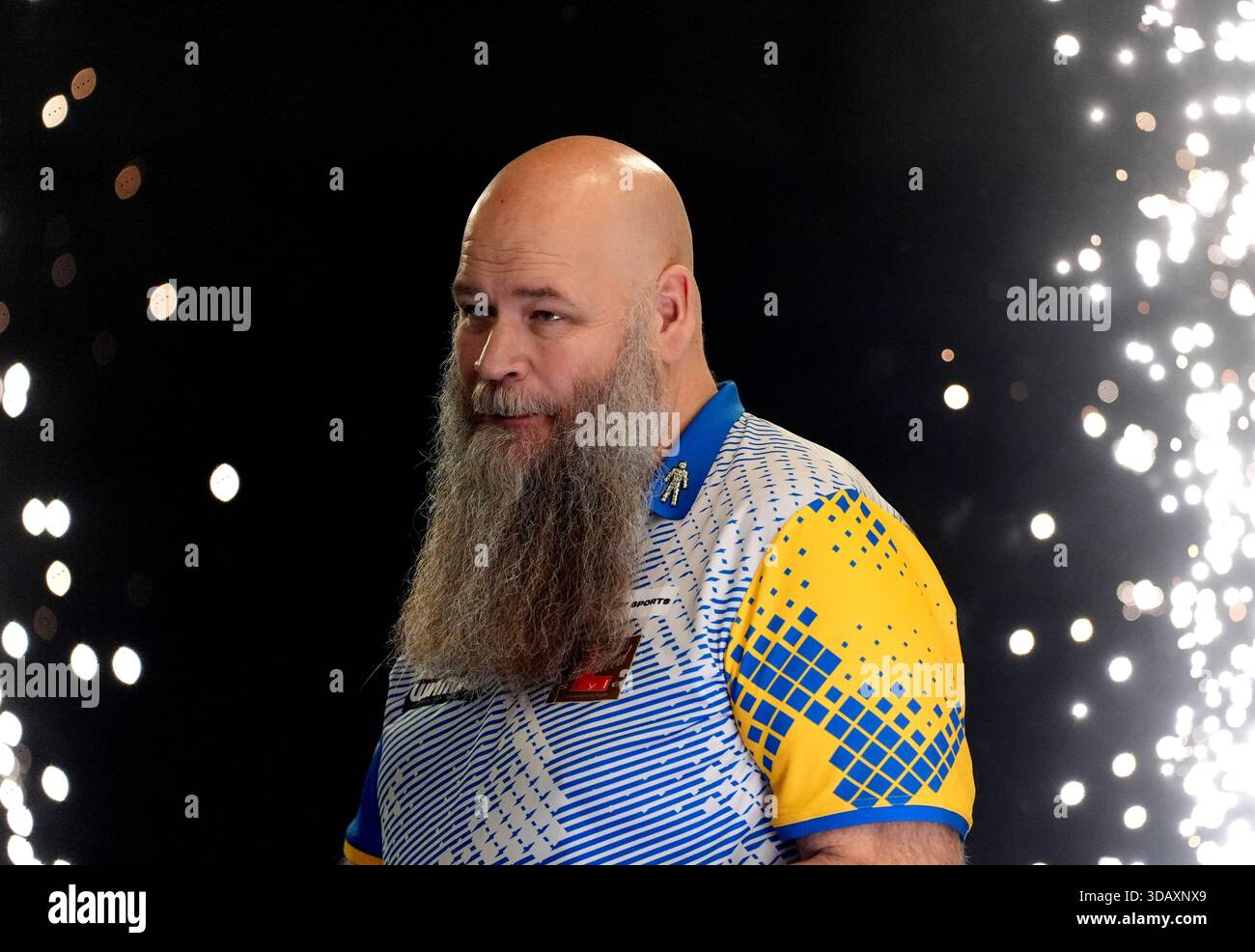 Andreas Harrysson walks to the oche on day two of the Paddy Power World ...