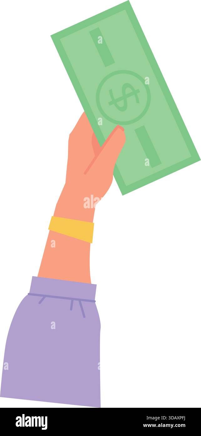 Man gripping cash Stock Vector Images - Alamy