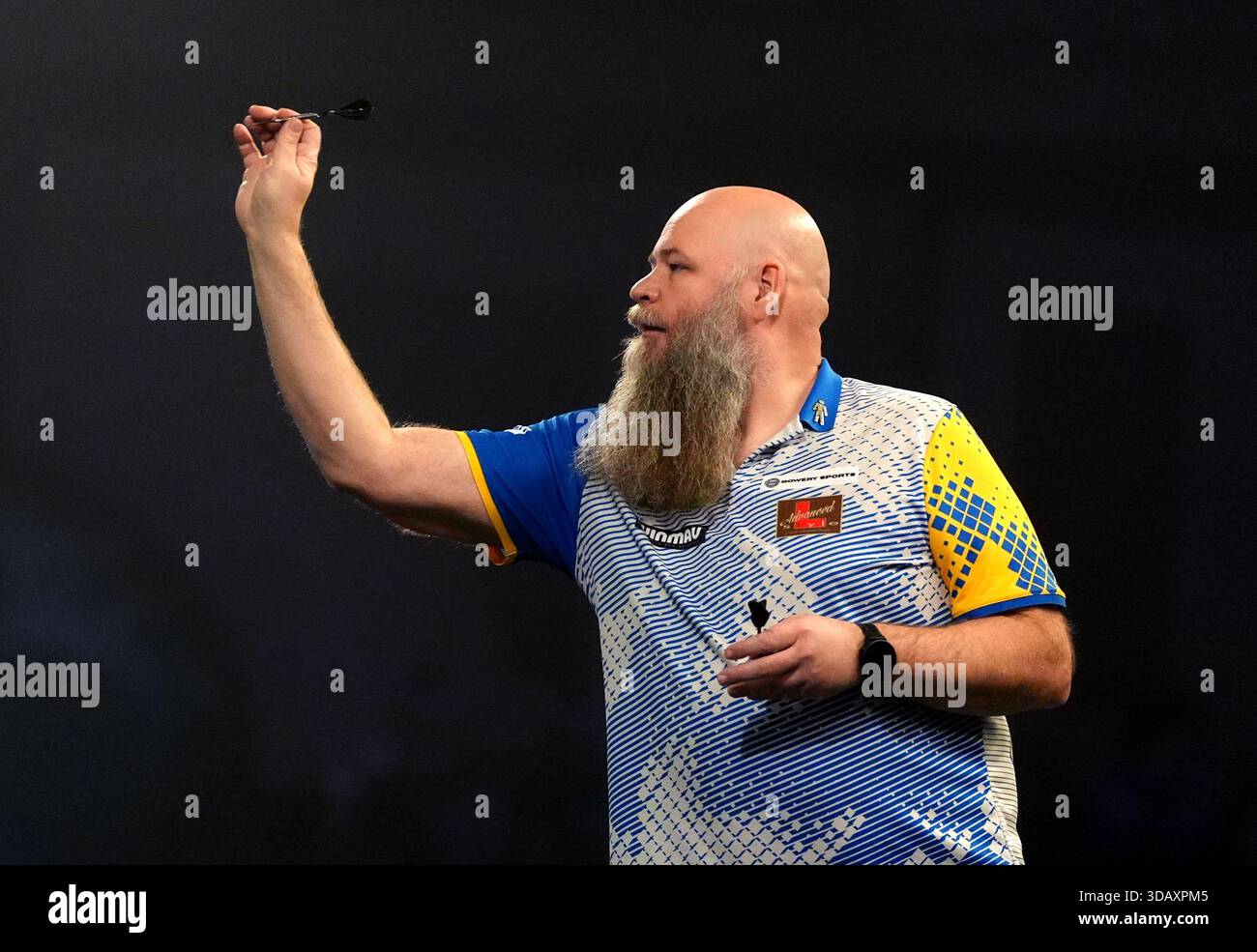 Andreas Harrysson in action on day two of the Paddy Power World Darts ...