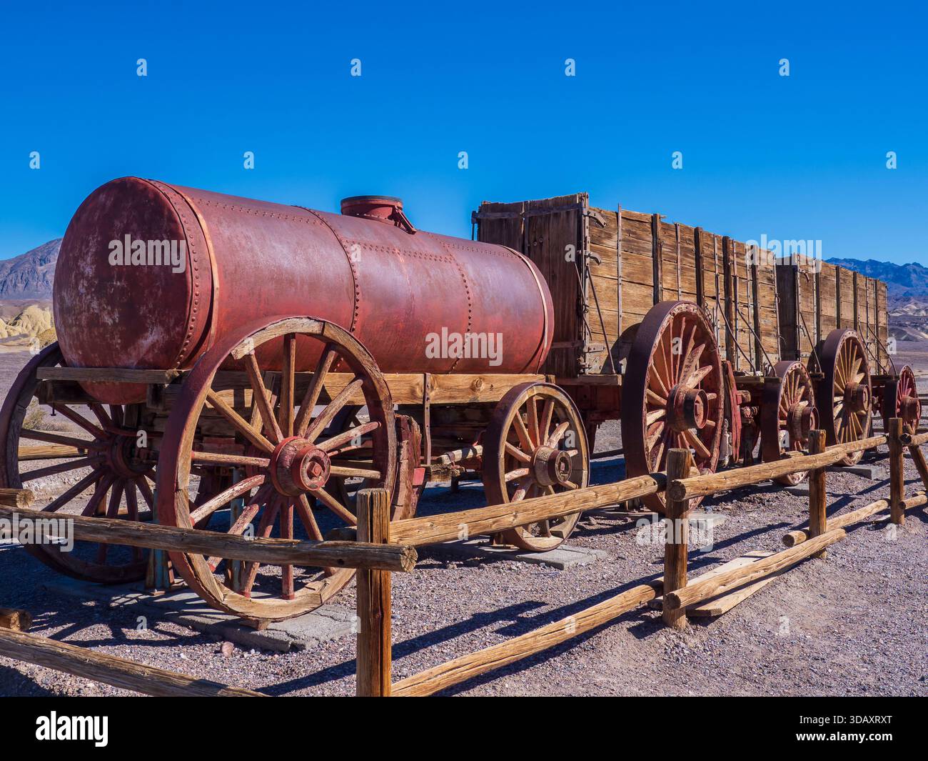 Twenty-mule-team wagons, Harmony Borax Works, Death Valley National ...