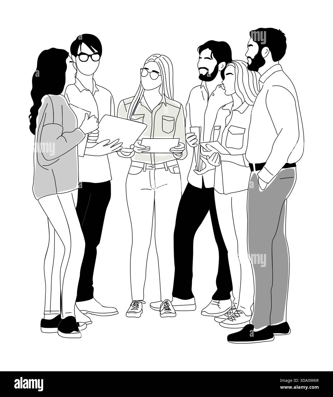Modern creative people line Stock Vector Images - Alamy