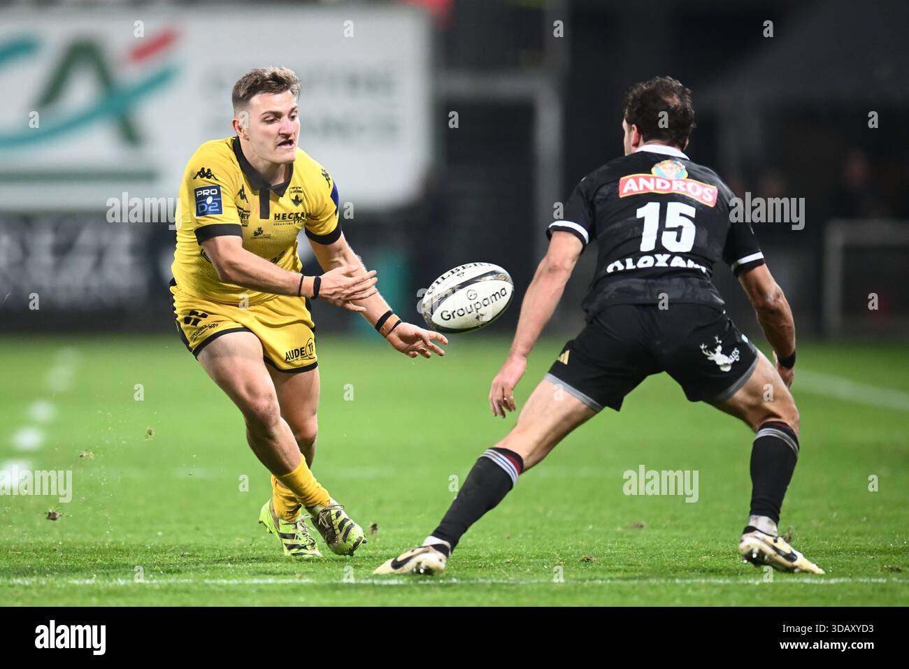 Yvan David of Carcassonne during the Pro D2 match between Brive and ...