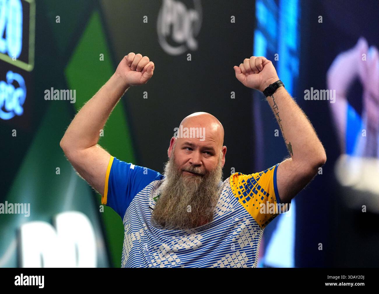 Andreas Harrysson celebrates victory against Ross Smith (not pictured ...