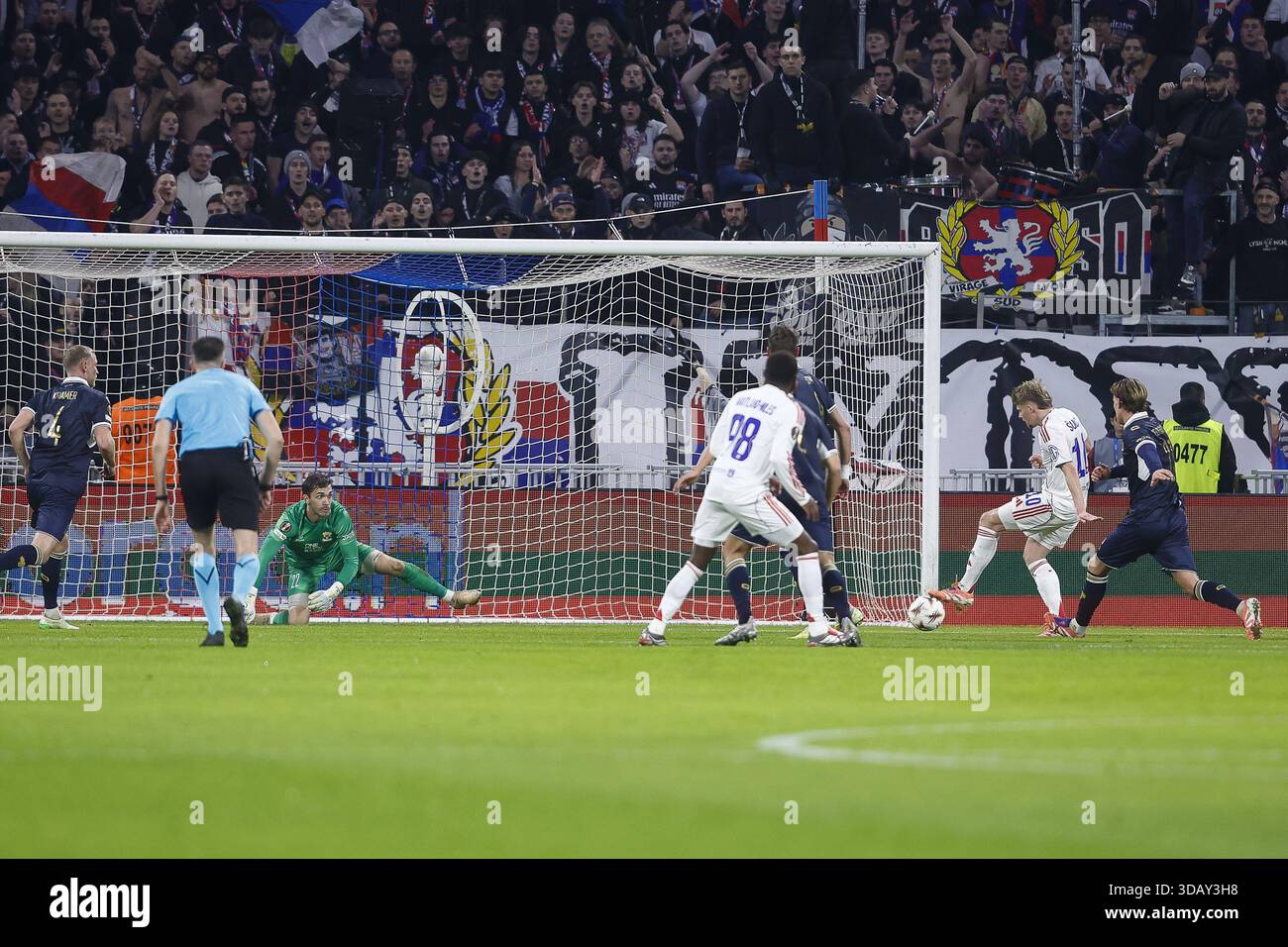 LYON , 11-12-2025 , Groupama Stadium , season 2025 / 2026 , UEFA Europa ...