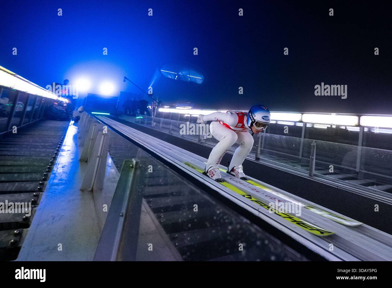 DESCHWANDEN Gregor (Switzerland) in the run-up/on the ski jump tower ...