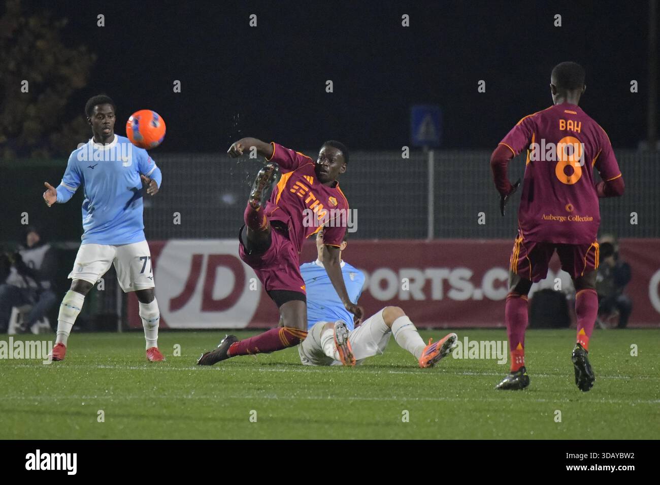 A densive action of Mohamed Seck (AS Roma) during the match of ...