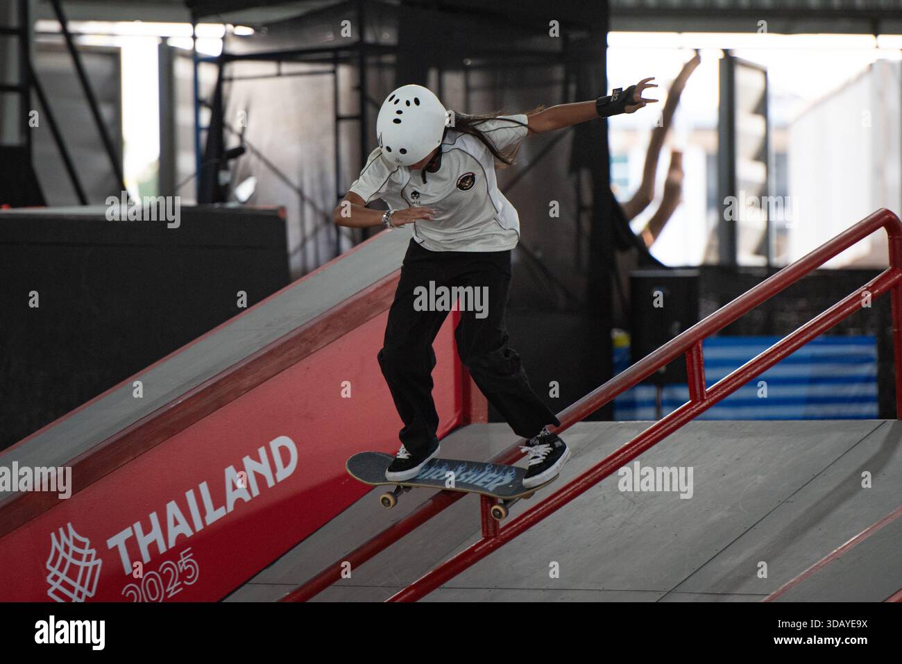 Zeefara Mahika Darmawan of Indonesia competes during Extreme-Skateboard ...