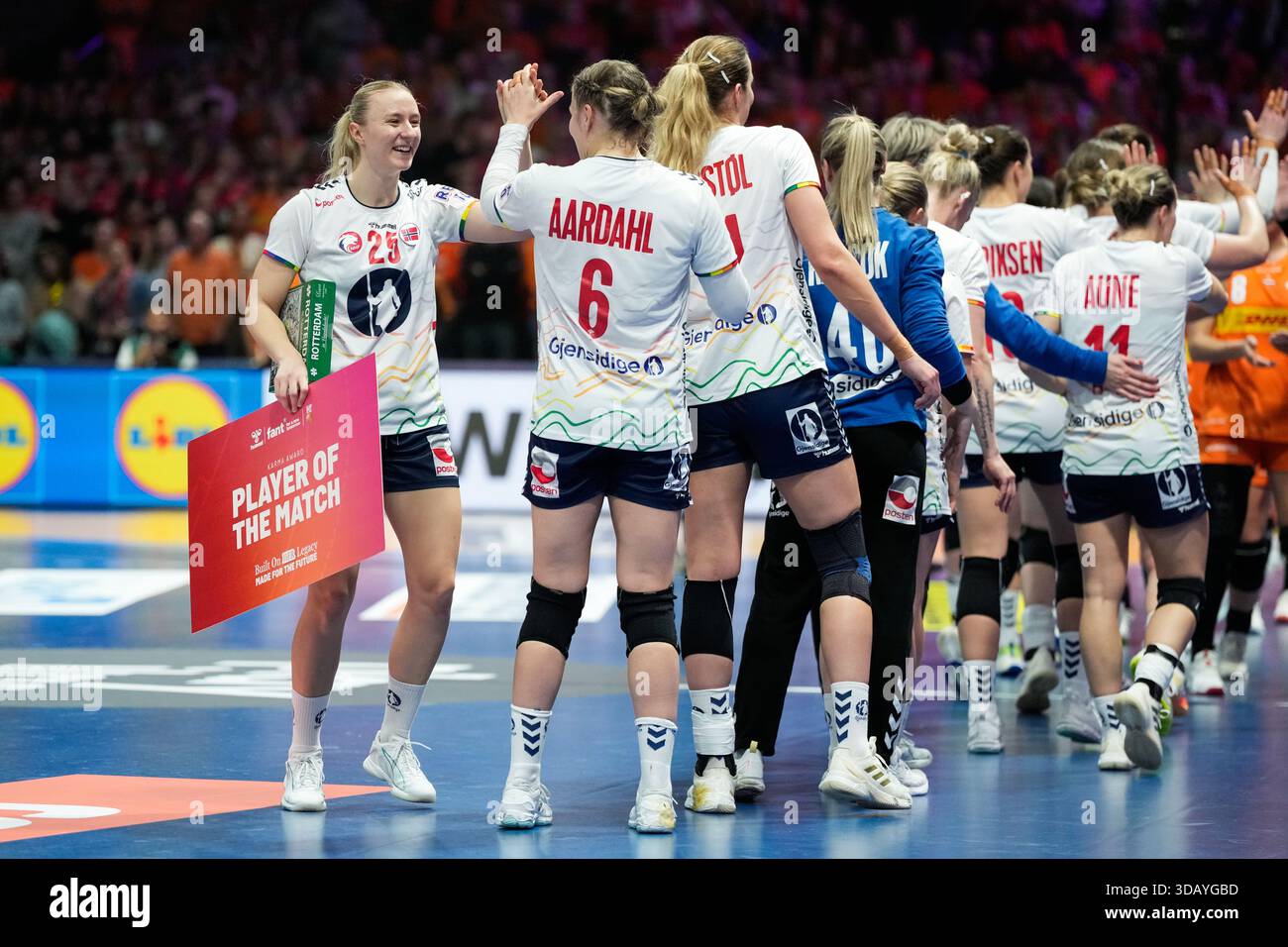 Rotterdam, Netherlands 20251212. Norway's Henny Ella Reistad after the ...