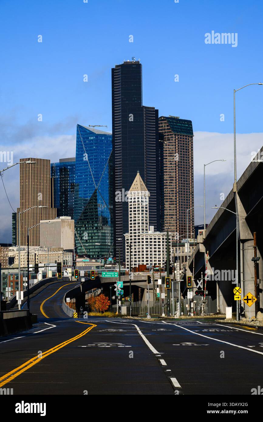 Seattle - December 7, 2025; Seattle Central Business District ...