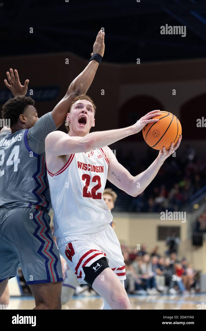 SAN DIEGO, CA - NOVEMBER 28: Wisconsin Badgers forward Austin Rapp (22 ...
