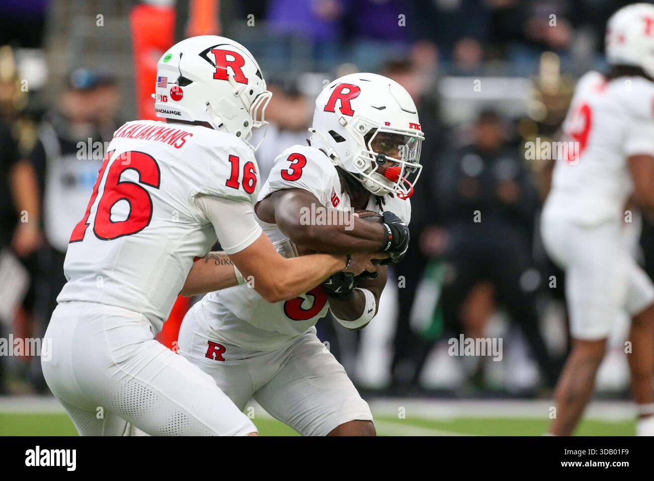 SEATTLE, WA - OCTOBER 10: Rutgers (RB) #3 Antwan Raymond during a ...